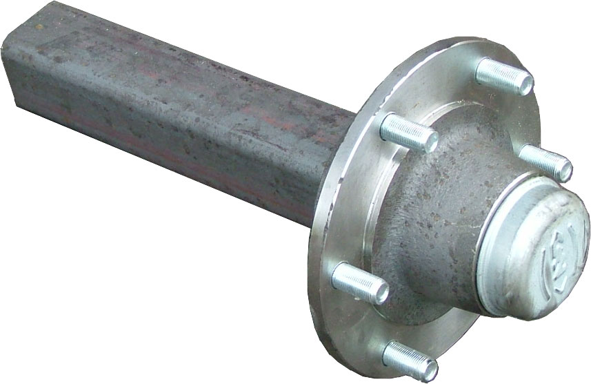 Hjulaxel - obromsad, dimension 90*90 mm, för reparation eller ...