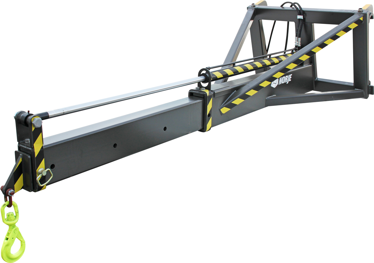 Kranarm 4,6 m - hydraulisk, fäste Stora BM, 3-delad, maxlängd 4,6 m ...