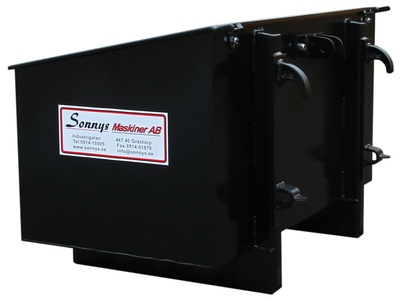 Transportbox - för traktor, verktygslåda med lock, fäste Trepunkt & SMS ...